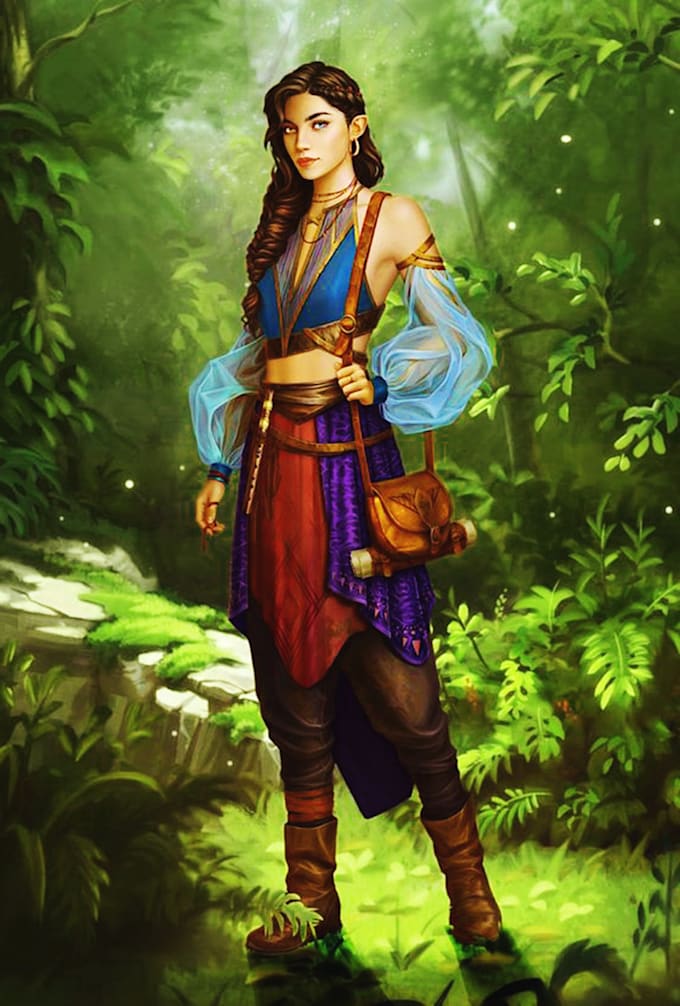 Draw a fantasy concept art and dnd character for you by Vivienneperrin ...