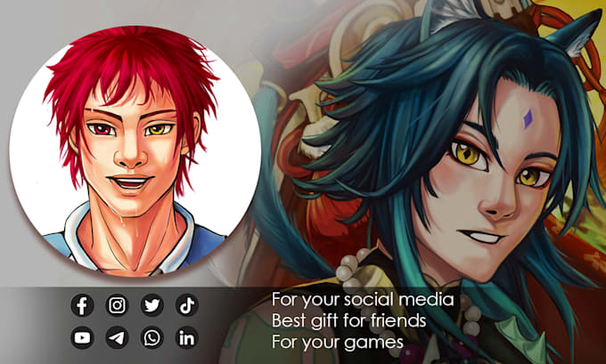 Draw fantasy, dnd, fanart, original character portrait or avatar by ...