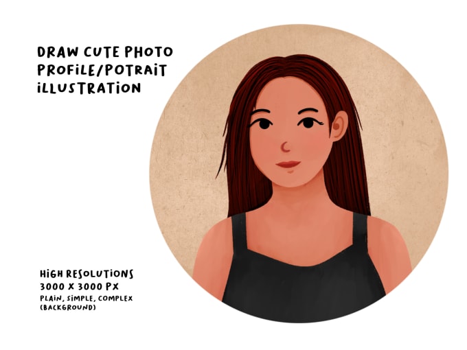 Create cute profile picture or potrait illustration by Nandafatimah ...