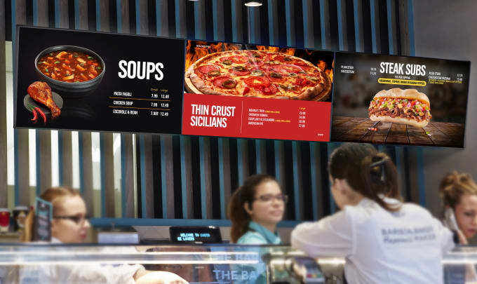 Design digital menu boards and animated menu for restaurants by Arman_signage | Fiverr