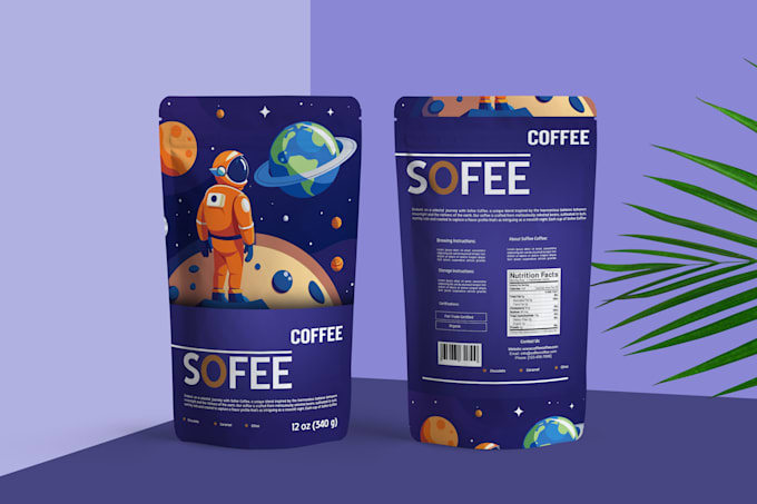 Design coffee label, bags, packaging, sticker and logo by Pomosl | Fiverr