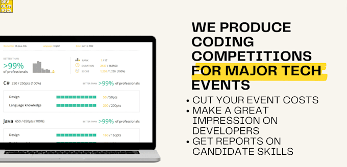 Create a coding competition for tech events by Devolympics | Fiverr