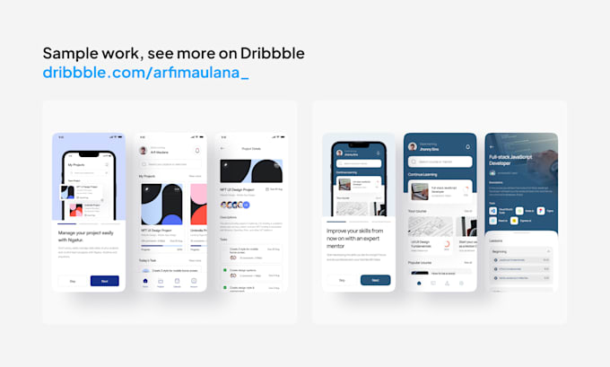 Design a modern and clean ui design for your mobile app by Arfimaulana ...