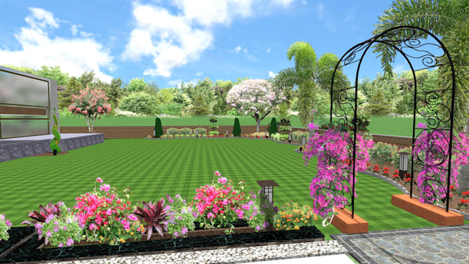 Design your garden, backyard, frontyard, pool in 2d and 3d landscape by ...