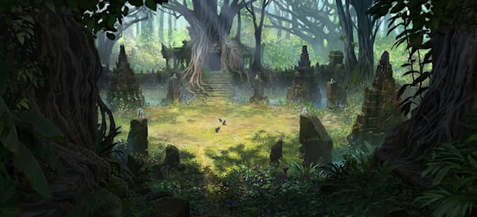 Draw an epic environment concept art by Shagahabiplob | Fiverr