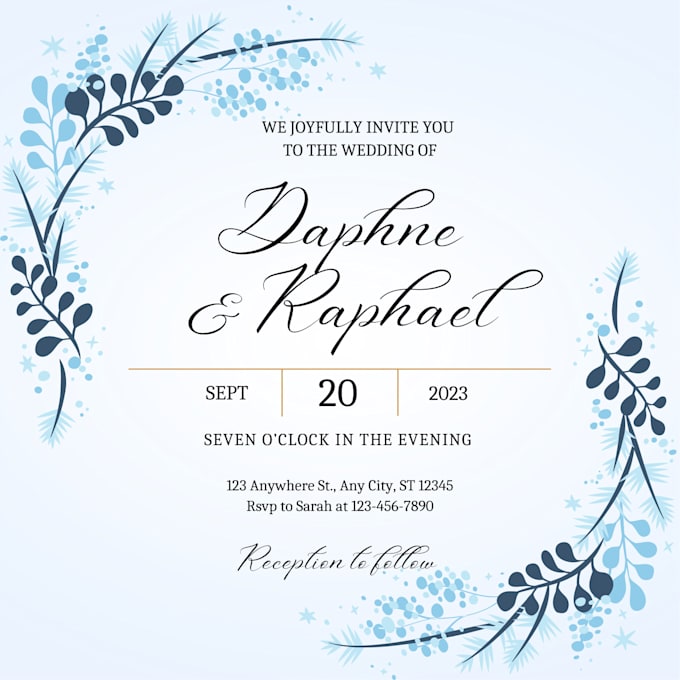 Make you a beautiful and unique invitation by Twelveskies | Fiverr