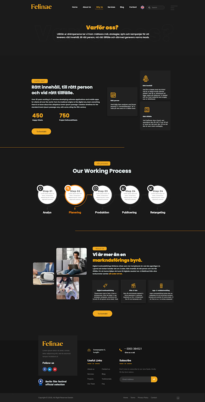 Create a high quality web template in psd, xd, or figma by ...