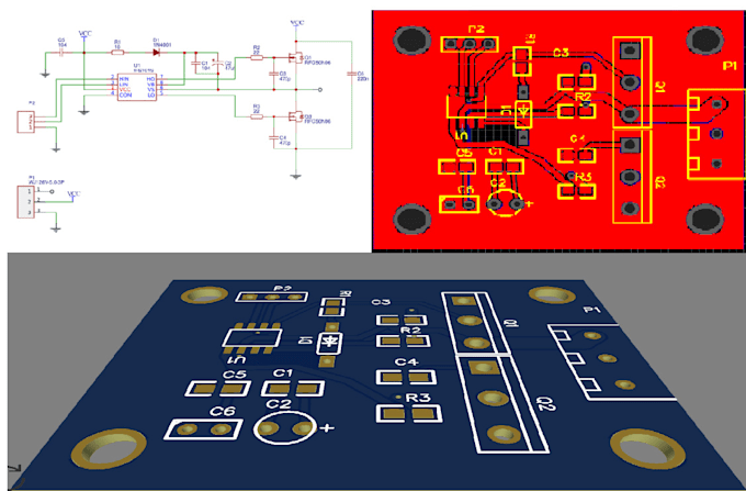 Design pcb layout schematic and circuit diagram by Pcbstation | Fiverr