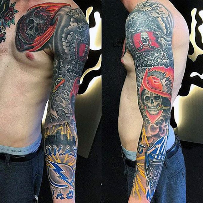 Create draw your amazing custom tattoo design by Quaduction | Fiverr