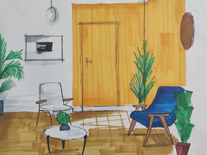 Do plan rendering using markers by Sakthitharan | Fiverr