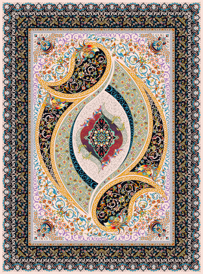 Draw high resolution rug patterns by Aysekatipoglu | Fiverr