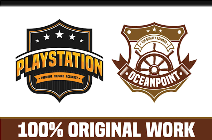 Design modern badge emblem shield circle rounded logo by Mattieur | Fiverr