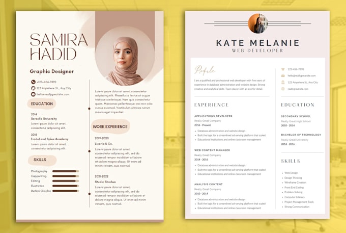 Create professional cv with modern template and cover letter by ...