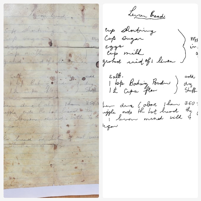 Trace and convert handwritten recipes to svg png or a pdf by ...