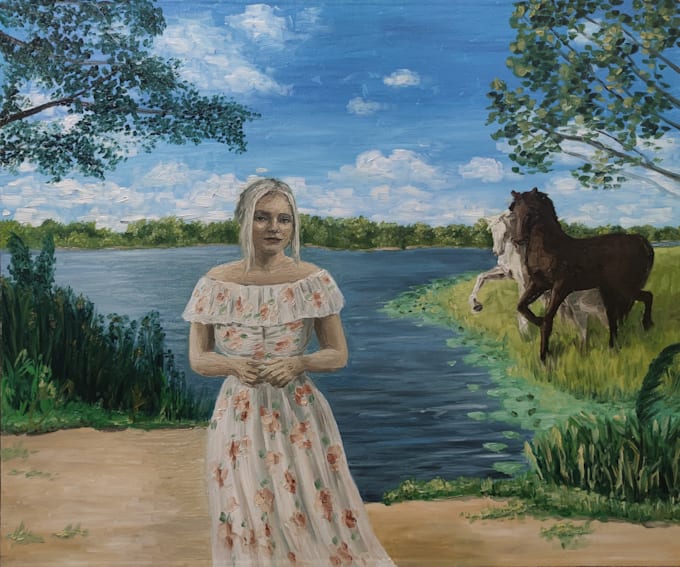 Hand draw any kind of plot oil painting by Dahra_art | Fiverr