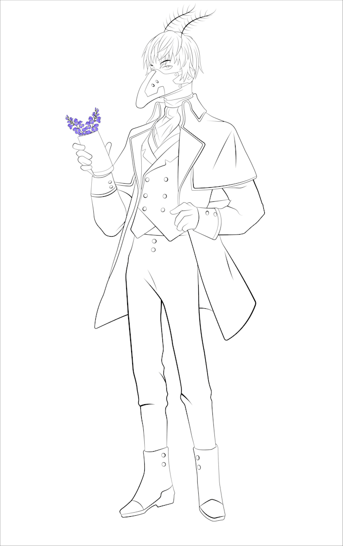 Draw beautiful and cute anime line art for you by Mako_studio | Fiverr