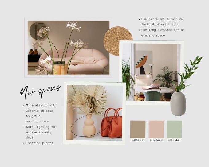 Create a unique mood board for a room by Mggt_design | Fiverr