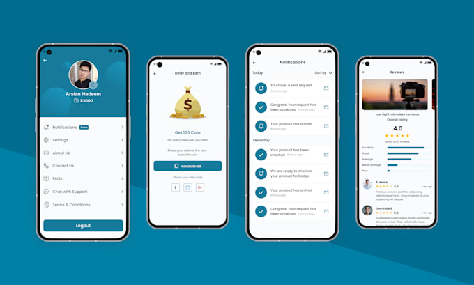 Create a unique mobile app design in 24 hours by Marslan967 | Fiverr