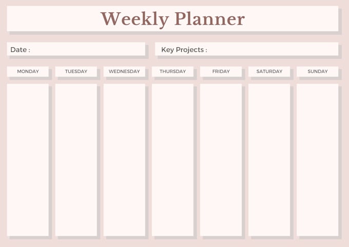 Write and design you a class schedule ,weekly ,daily planner by ...