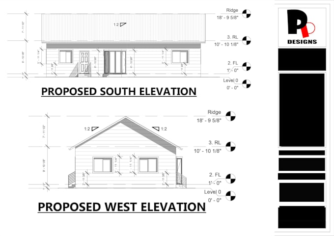 Design architectural blueprint drawing set for the city permit by ...