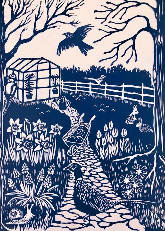 Make awesome linocut illustration for your brand by Adowatitus7 | Fiverr