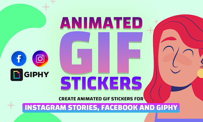 Design custom animated gif stickers for instagram, giphy, and marketing ...