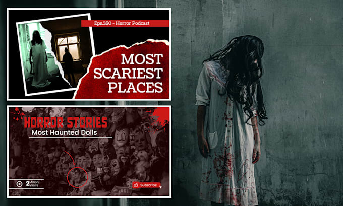 Design youtube 3 scary thumbnails that get millions of clicks by ...