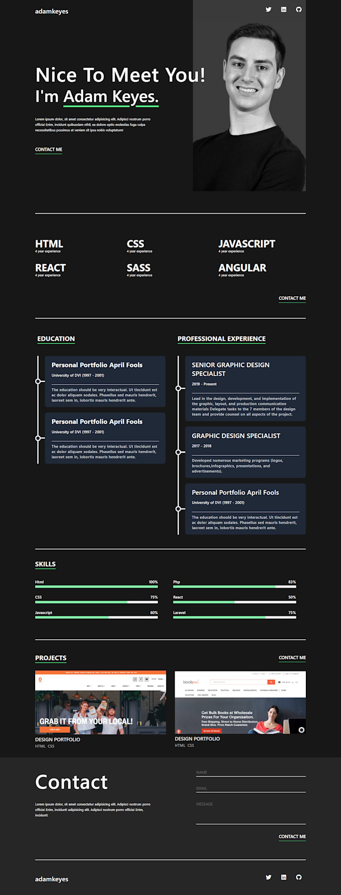 Be Your Frontend Developer For Your Frontend Design In Html Css