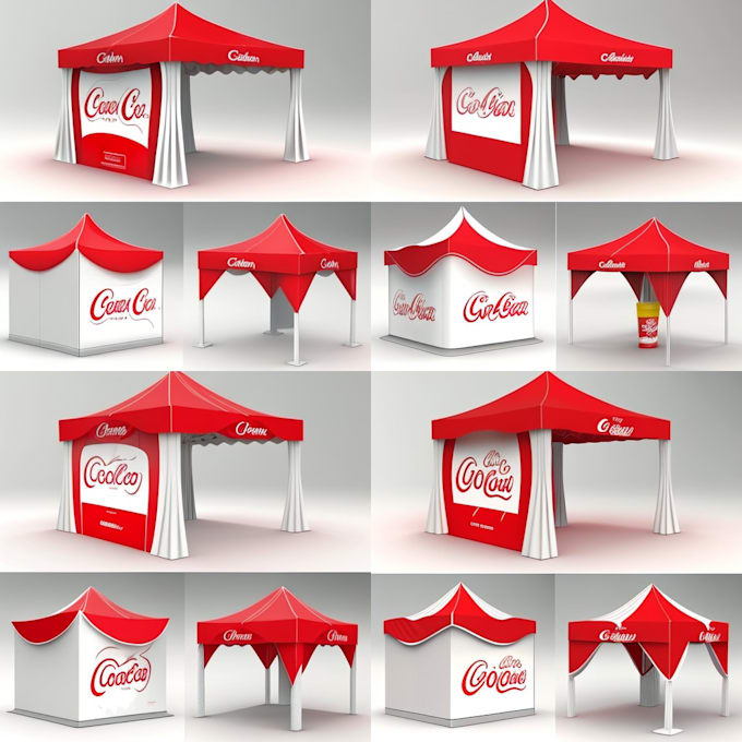 Design any type of tent, banner, cover, flag, trade booth, exhibition ...