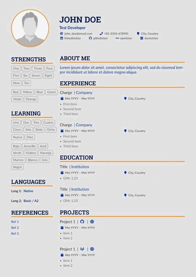 Creative designs of resume and cv by Harrisanjum | Fiverr