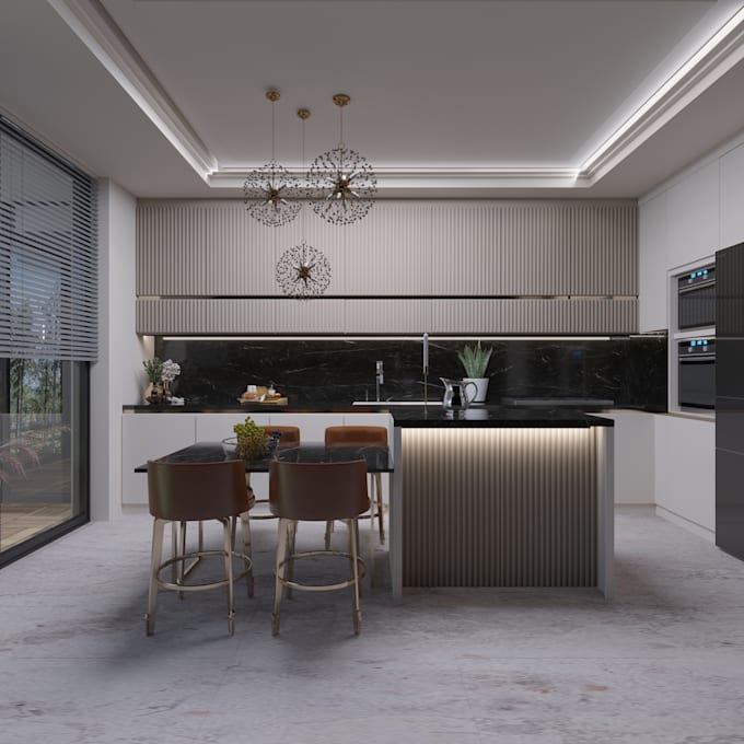 Interior kitchen renders and drawings by Mfatih309 | Fiverr