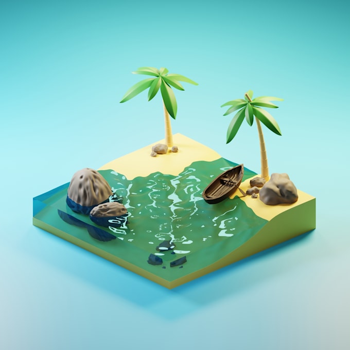 Create 3d isometric environment by Riz348 | Fiverr