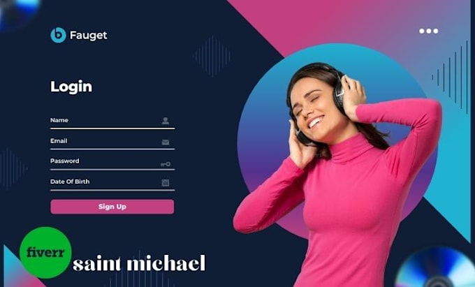 Design a modern music website for artist, dj, record, bands, producers ...