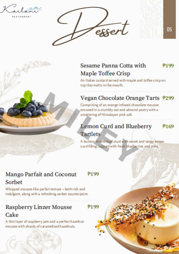 Do a menu design according to your preferences by Timi0_0 | Fiverr