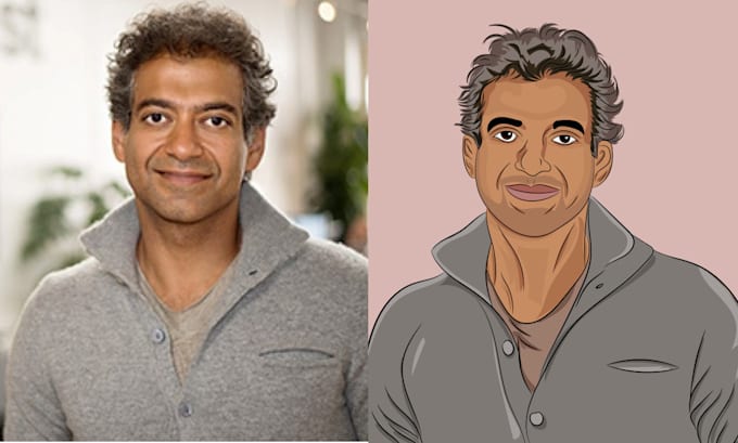 Draw realistic cartoon portrait vector from your photos by ...