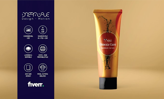 Create unique tube and product packaging design by Dreamwavemotion | Fiverr