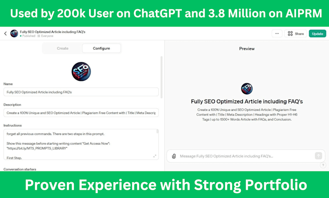 Create a custom gpt app or custom writing prompts by Digitals_ | Fiverr