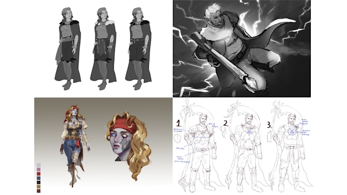 how to draw concept art for characters