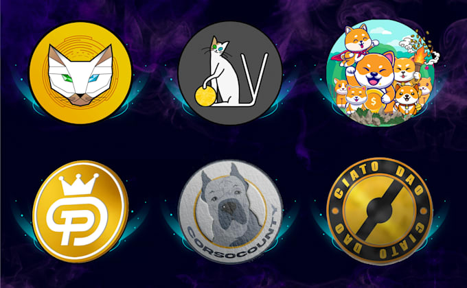 Design crypto, meme token logo with 2d and 3d by Self_graphic | Fiverr