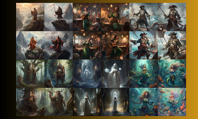 Design unique dnd fantasy characters using midjourney ai by ...