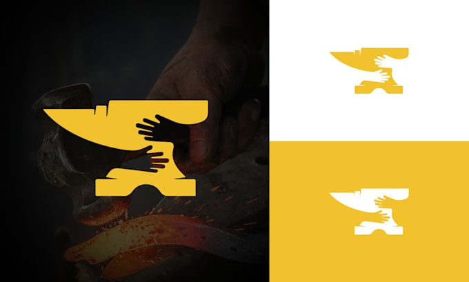 Design a unique and elegant blacksmith logo for a blacksmith shop by ...