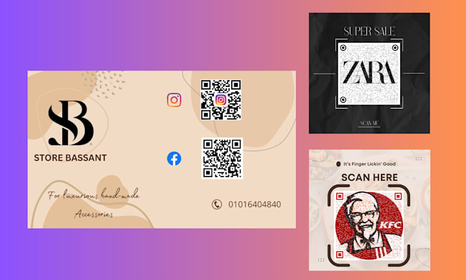Generate custom unique qr code with logo in 1 hour by Saeed_salem | Fiverr