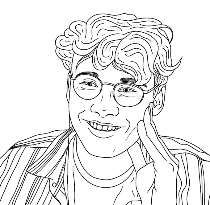 turn photo in coloring page free