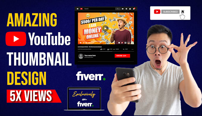 Design the viral thumbnail for your youtube channel by Kazisamad360 ...