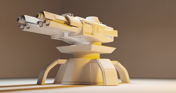 3d machine gun game asset by Ceylankayaci | Fiverr