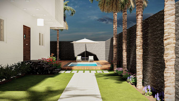 Design your landscape or outdoor environment, 3d modeling by ...