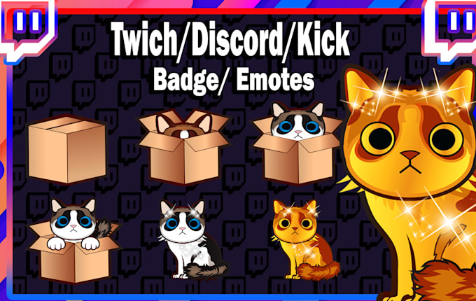 Make custom twitch badge emotes text in 24 hour by Twitchgraphi246 | Fiverr
