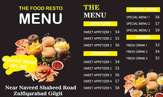 Create appealing menu design for your restaurant, bar and hotel by ...