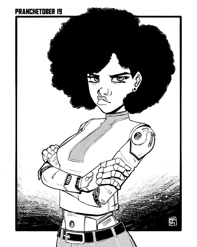 Create manga style afro futuristic cyberpunk characters by Massai_ | Fiverr