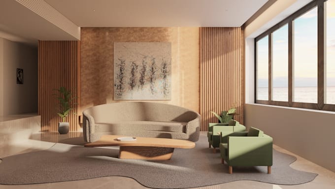 Do 3d interior design, realistic modern 3d visualization by Adrianimrp | Fiverr